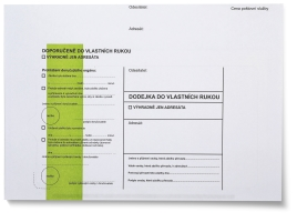 Obálka dodejková zelený pruh do vlastních rukou C5POSTSHOP.cz - Česká Pošta